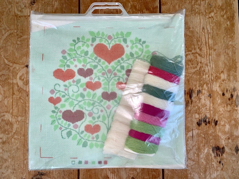 Valentines Craft, Celtic Tree of Life, Pink Green, Cross Stitch Kit ...