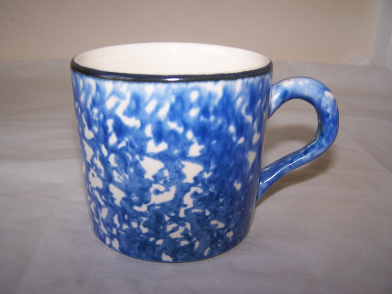 Stangl Pottery Mug Blue Spatterware Town and Country Small | Etsy