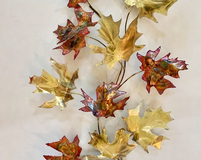 Vintage 1970, Maple Leaves, Branch of Leaves, Fall Wall Art, Woodland ...