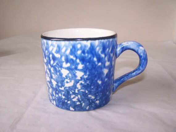 Stangl Pottery Mug Blue Spatterware Town and Country Small | Etsy