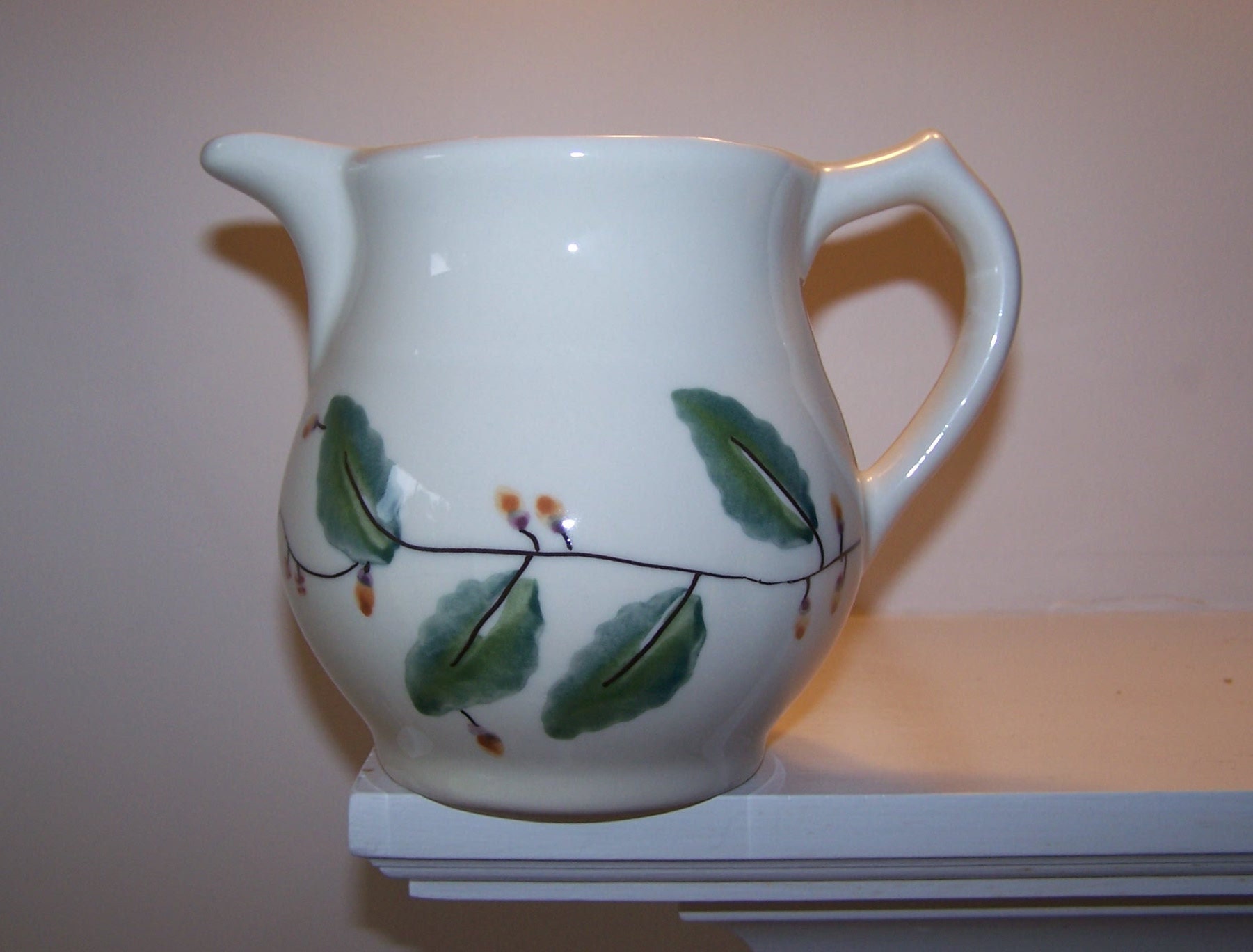 Hartstone Pottery Leaves Pottery Pitcher Fall Pitcher Made | Etsy