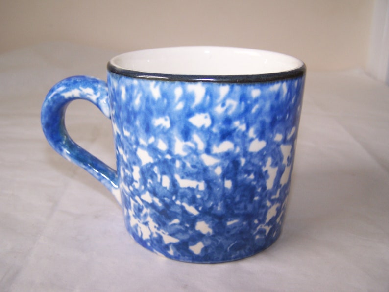 Stangl Pottery Mug Blue Spatterware Town and Country Small | Etsy