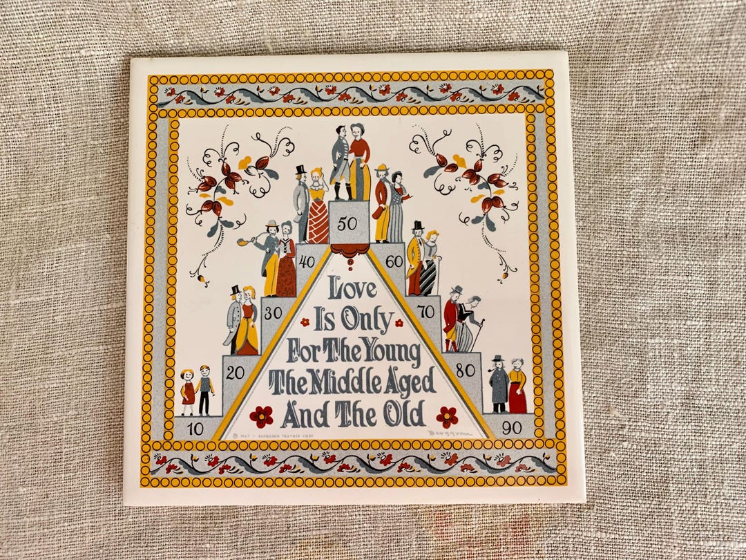 Scandinavian Tile, Berggren Originals, Love Wall Tile, Folk Art ...