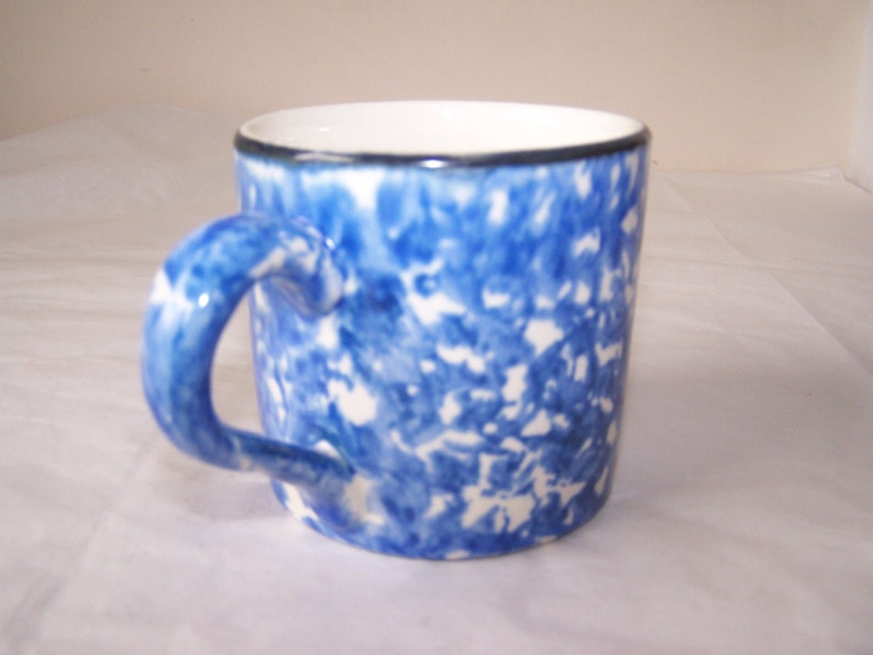Stangl Pottery Mug Blue Spatterware Town and Country Small | Etsy