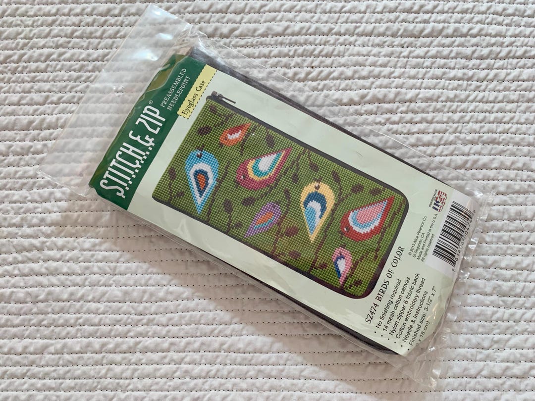 Stitch and Zip, Birds of Color, Eyeglass Case, Needlepoint Kit, New in ...