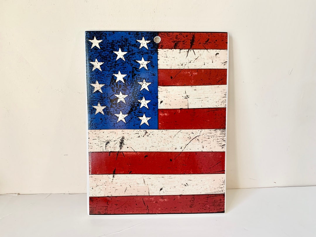 Warren Kimble, Colonial Flag, Ceramic Trivet, Warren Kimble Tile, Wall ...