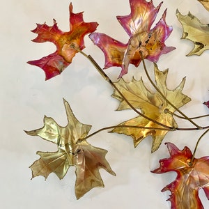 Vintage 1970, Maple Leaves, Branch of Leaves, Fall Wall Art, Woodland ...