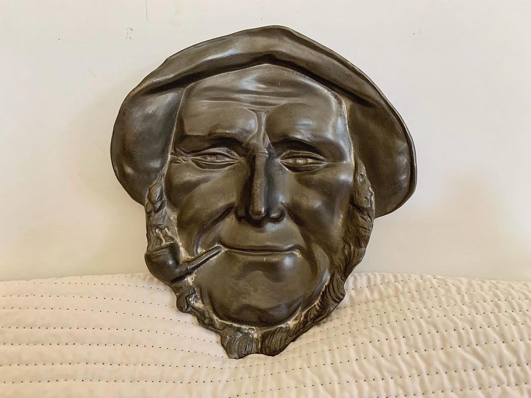 Sailor With Pipe, Pewter Tray Dish, Colonial Casting Co, Face Plate ...