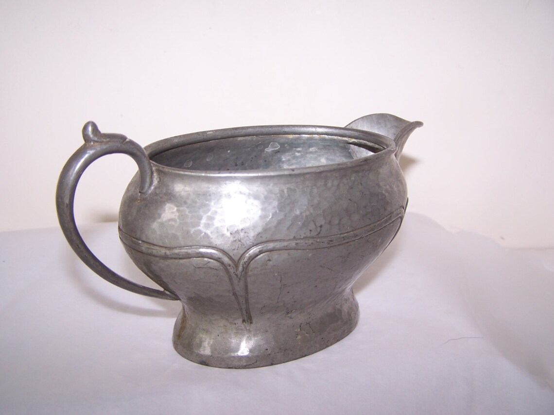 My Lady Pewter Pewter Creamer English Pewter Hand Hammered | Etsy