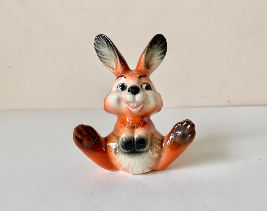 Goebel, Brown Rabbit, West Germany, Rabbit Figurine, Ceramic Rabbit ...