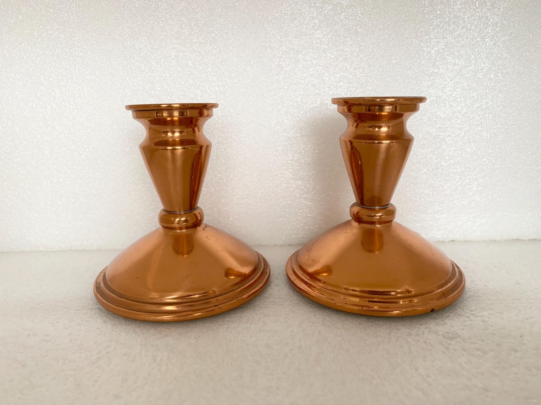 Copper Candlesticks, Coppercraft Guild, Taunton Mass, Copper ...