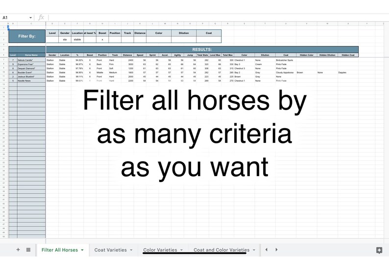 NEW Rival Stars Horse Racing Tracker - DECEMBER 2025 UPDATE!!!! - Etsy