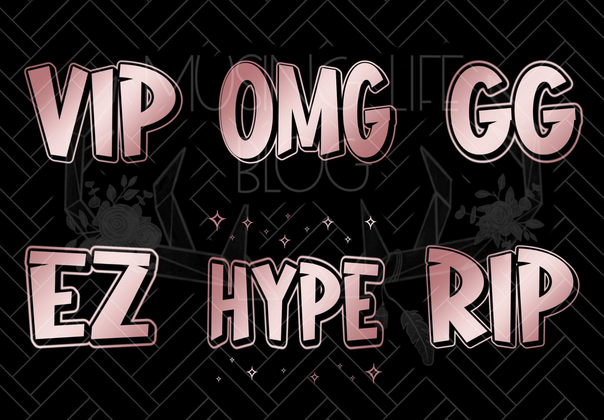 Twitch | Discord Emote Pack - Basic 6-pack Metallic Rose Gold - Etsy