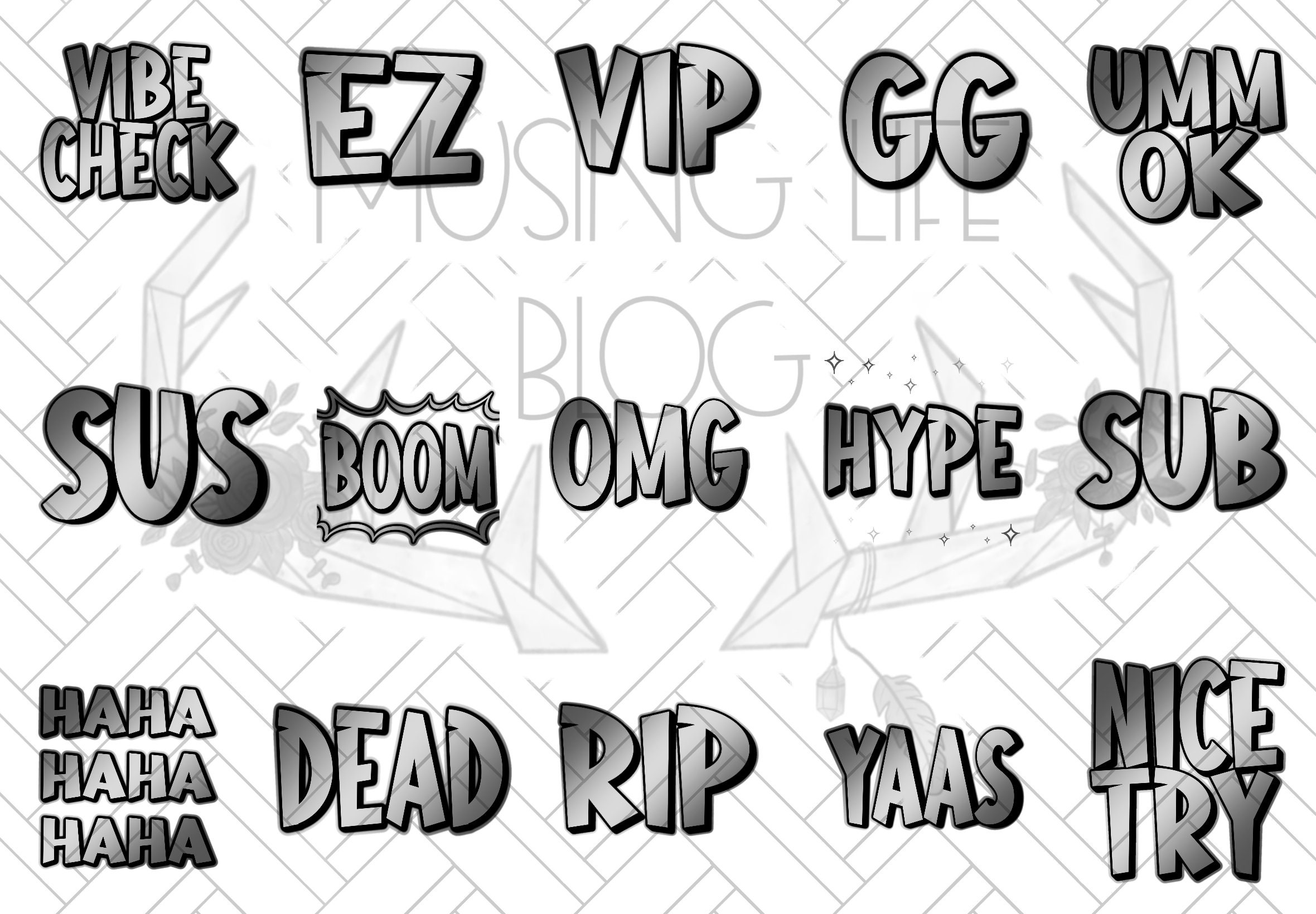 Twitch | Discord Emote Pack - Basic 15-pack Metallic Silver - Etsy