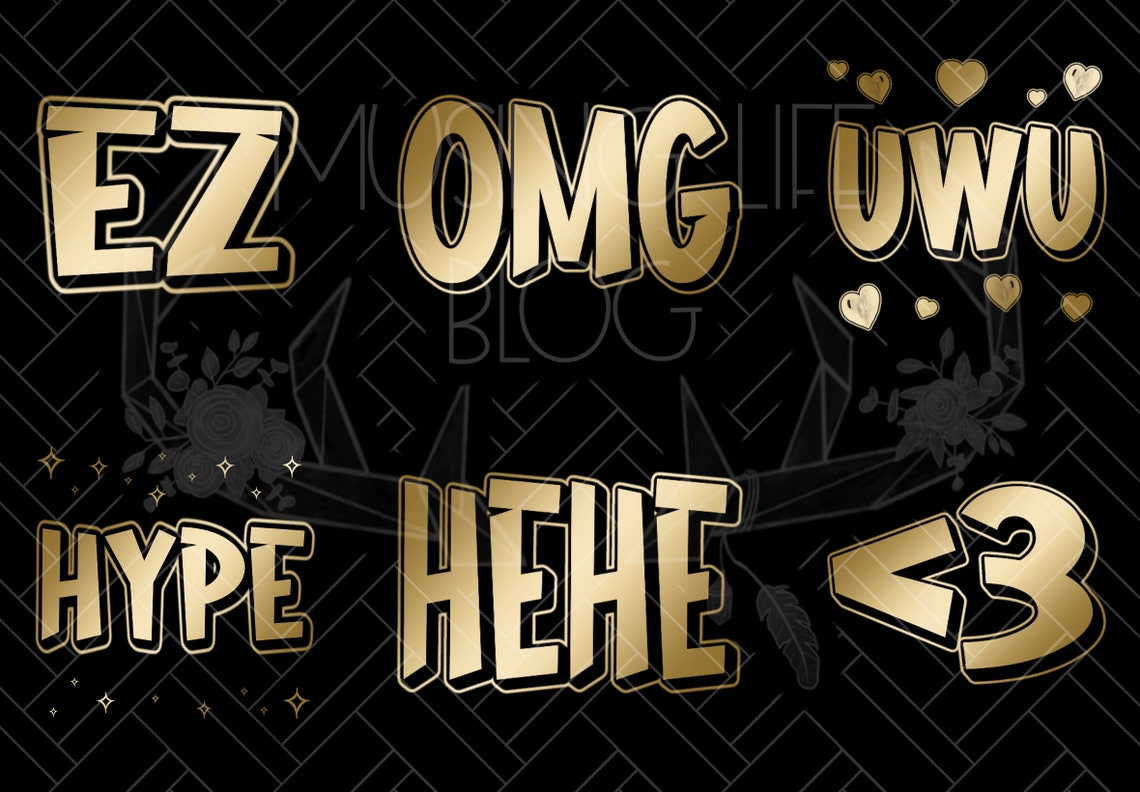 Twitch Discord Emote Pack Cute 6-pack Metallic Gold - Etsy