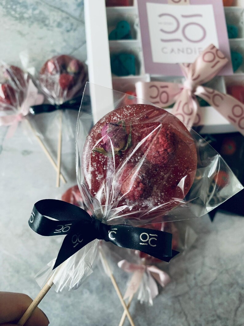 Set of 10 Handcrafted Lollipops, Gourmet Artisan Lollipops, Bridal ...
