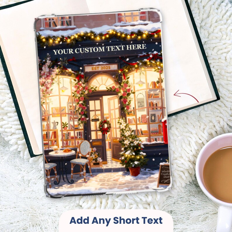 Personalized Bookshop Kindle Insert, Kobo iPad Mini Clear Case, Cozy ...