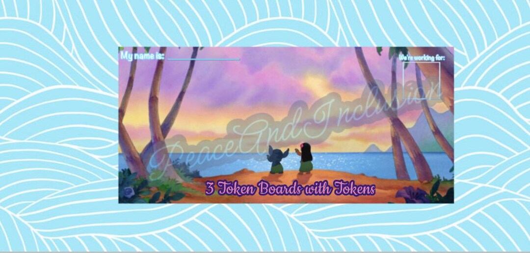 Lilo and Stitch, 3 Token Board Pack - Etsy