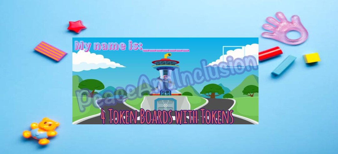 Paw Patrol MEGA Token Board Pack - Etsy