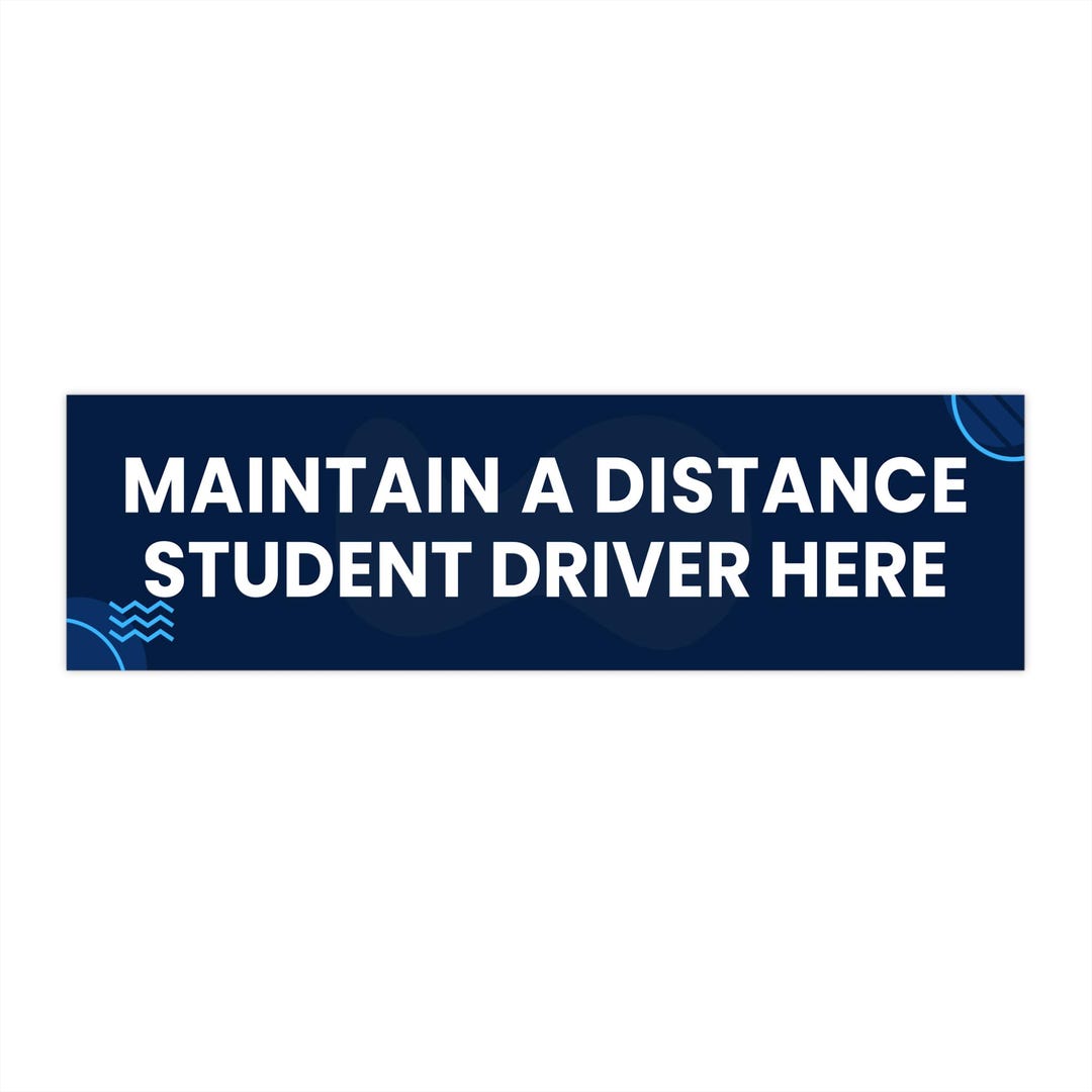 Student Driver Bumper Stickers - Caution New Driver Car Decal, Teen ...