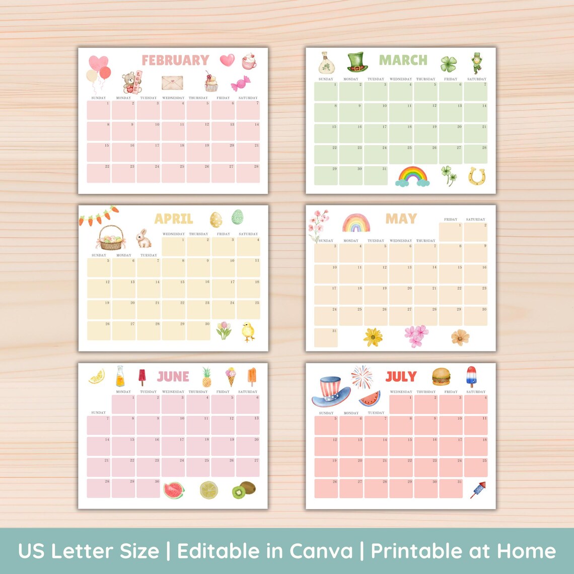 2025 2026 School Year Calendar, Academic Monthly Planner, Editable ...