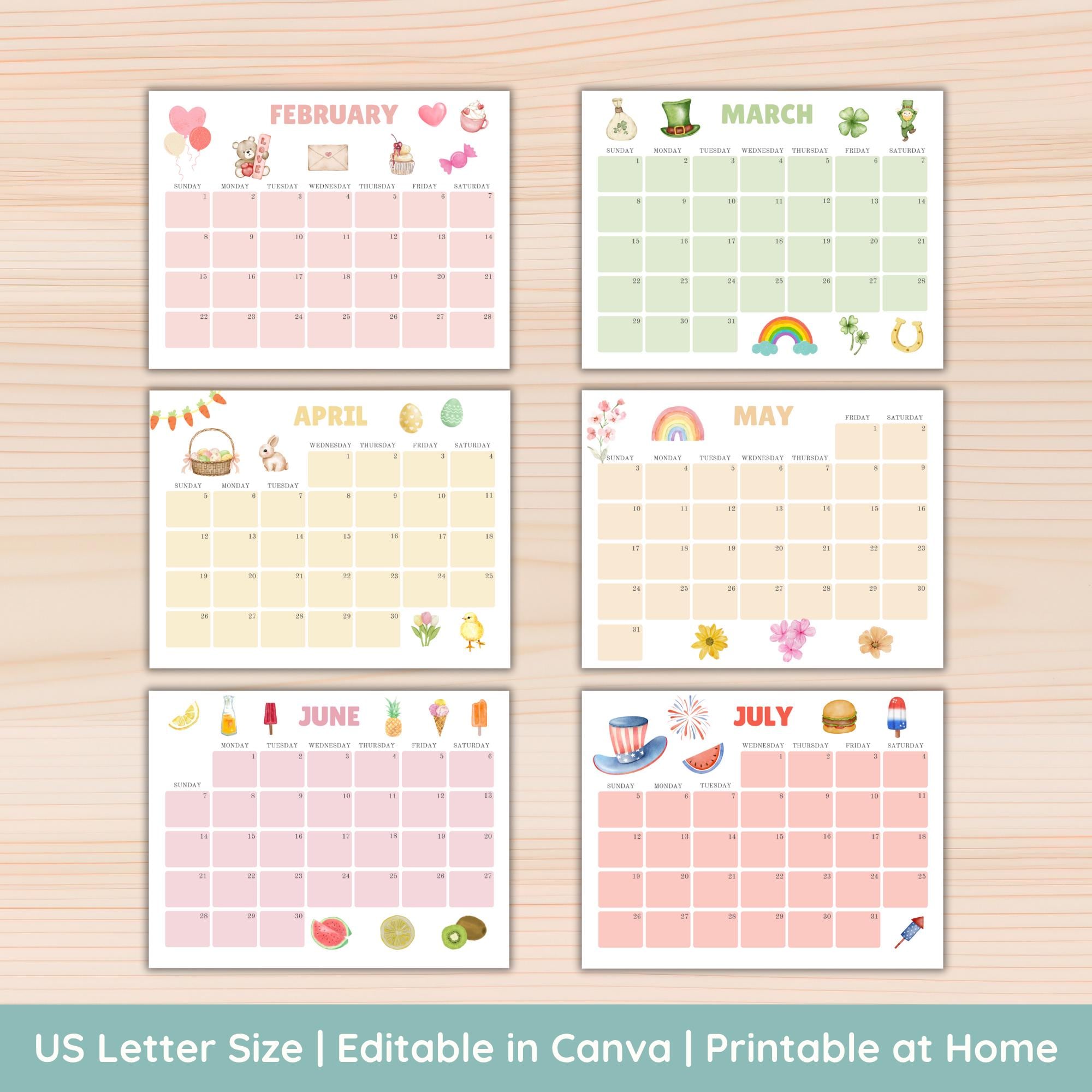 2025 2026 School Year Calendar, Academic Monthly Planner, Editable ...