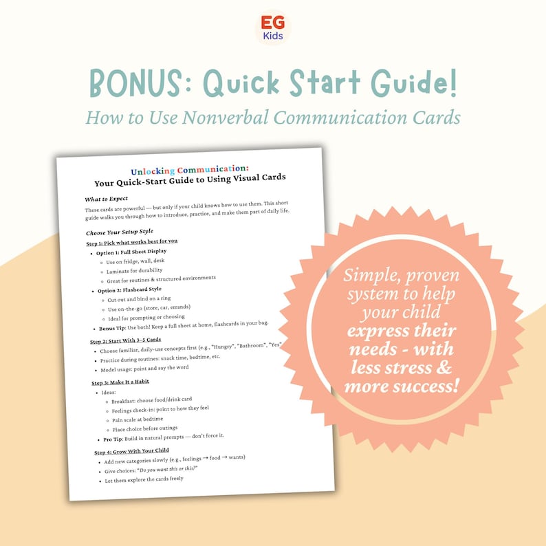 Communication Cards for Nonverbal Kids, Printable Autism Visual Aid ...