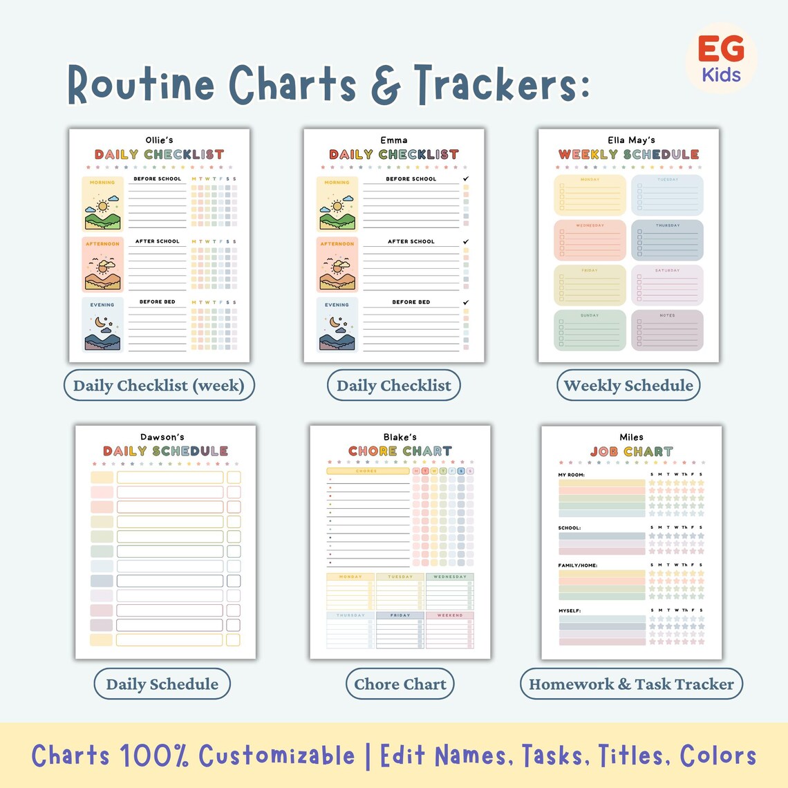 Children ADHD Printables, Kids Executive Function Tools, Behavior ...