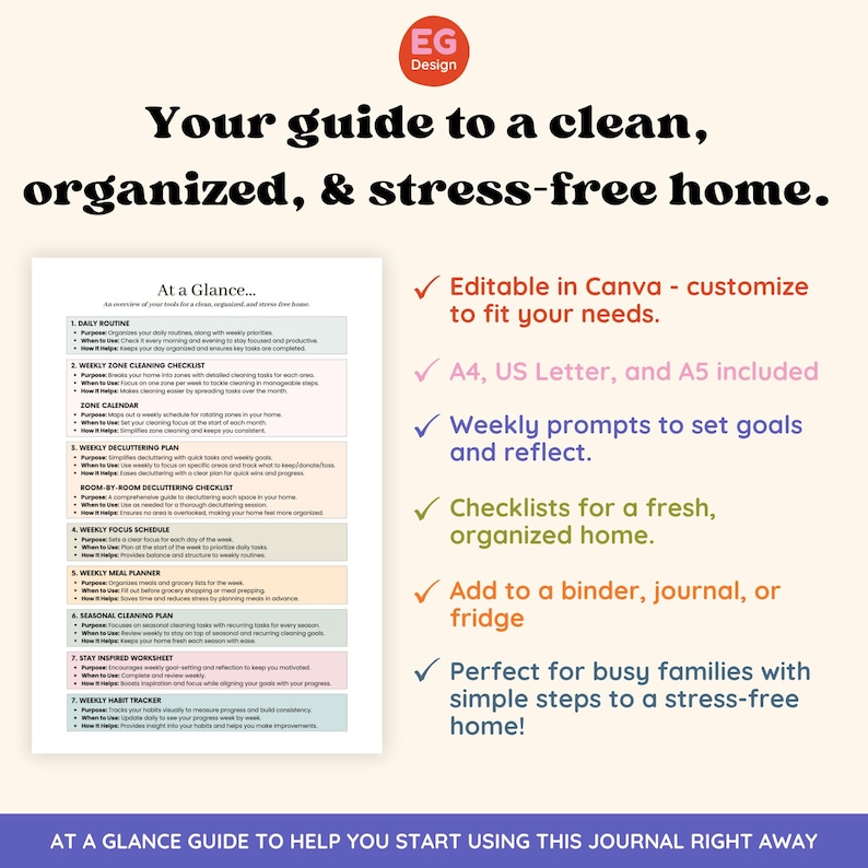 Flylady Control Journal Printable, Editable Cleaning Planner, Daily ...