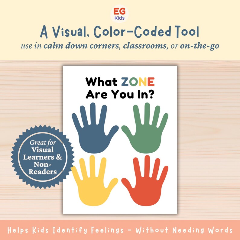 Kids Emotional Regulation Tools, Zones of Regulation Printables, ADHD ...