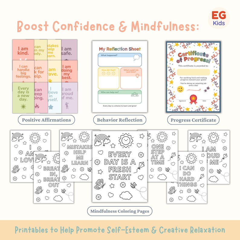 Children ADHD Tools, Kid Routine Charts, Self-regulation Printables ...