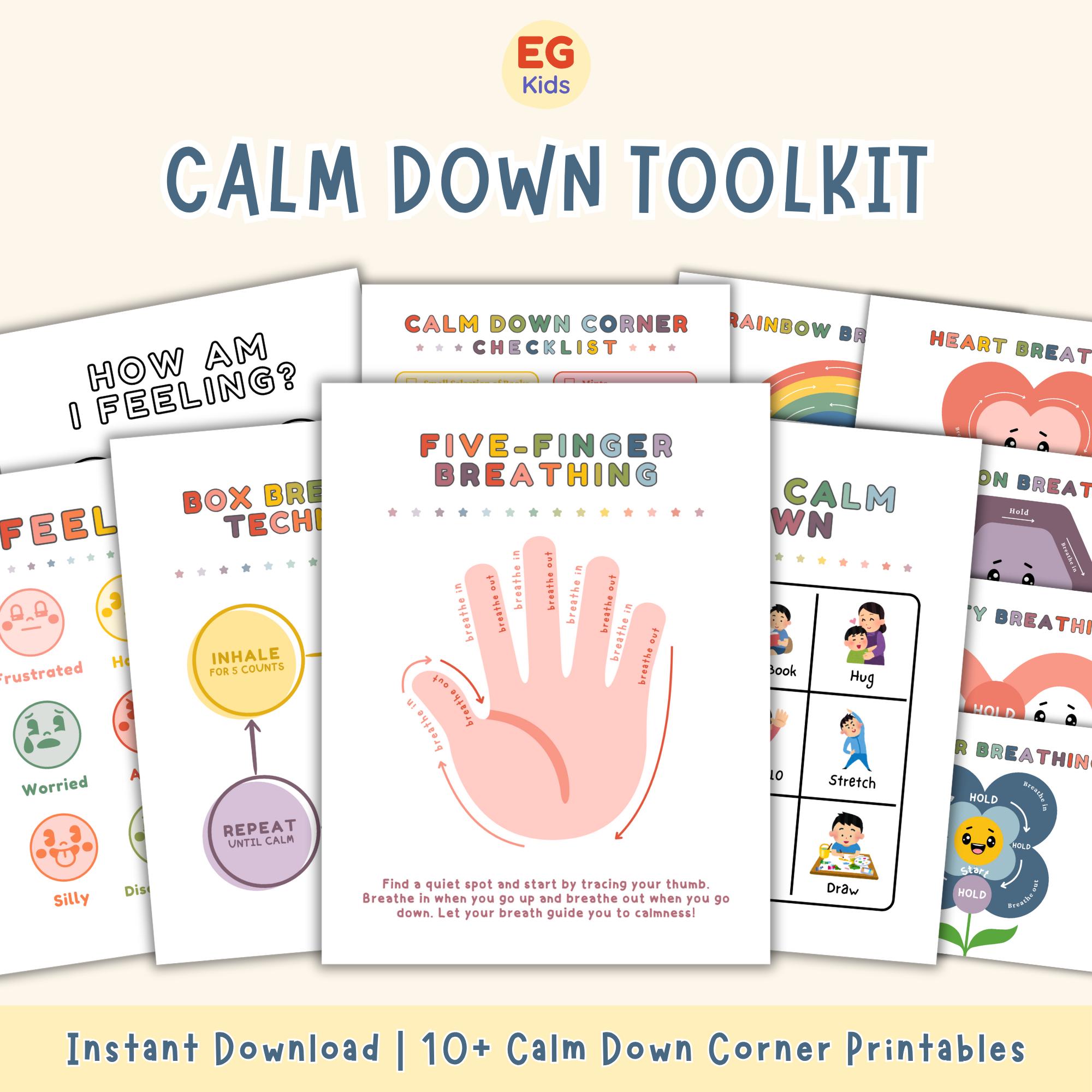 Children Calm Down Toolkit, Kids ADHD Printables, Emotional Regulation ...