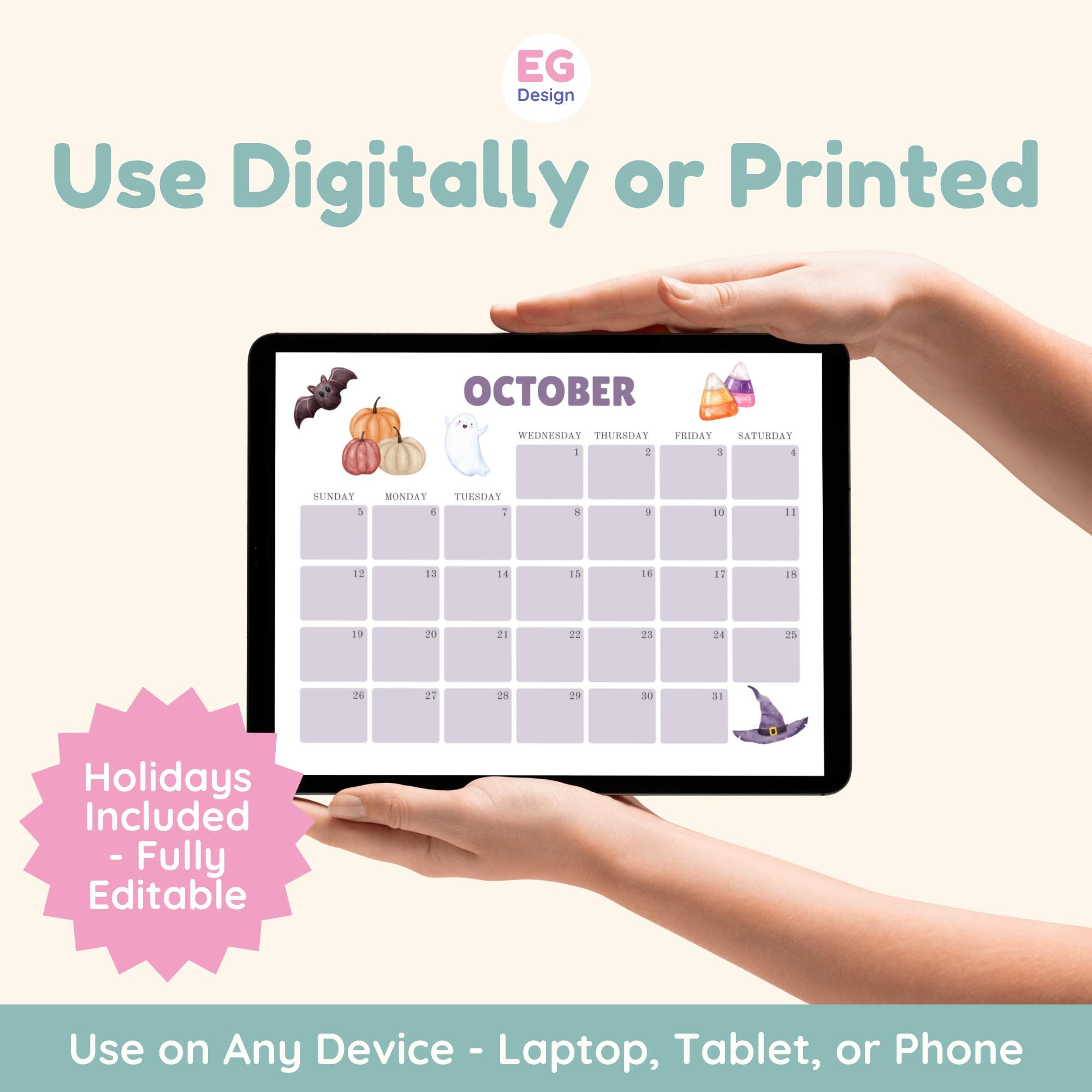 2025 2026 School Year Calendar, Academic Monthly Planner, Editable ...