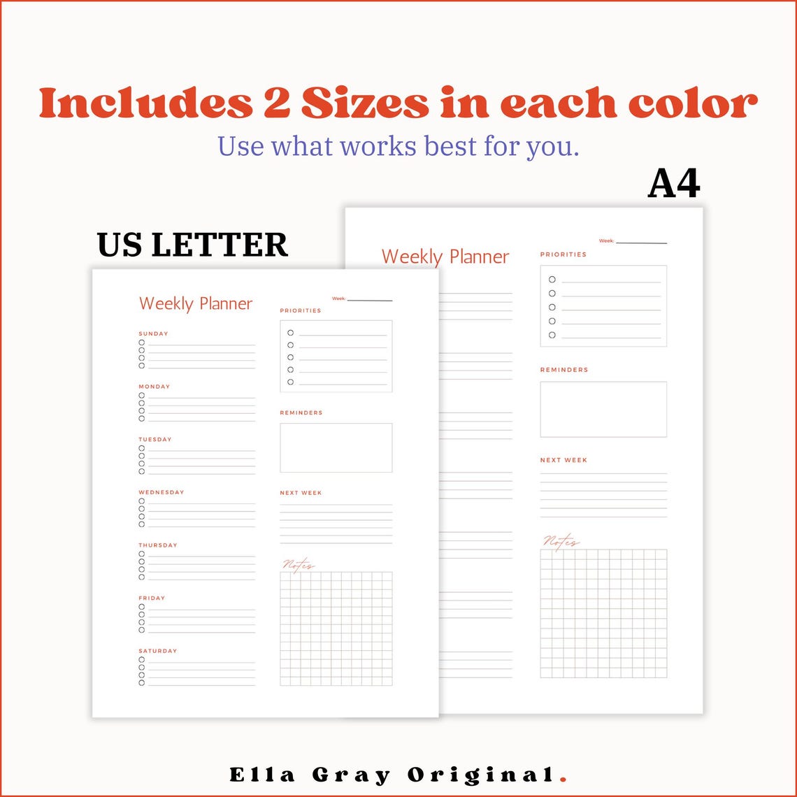 Weekly Agenda Template, to Do List, ADHD Checklist, Daily Planner ...