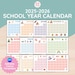 2025 2026 School Year Calendar, Academic Monthly Planner, Editable ...