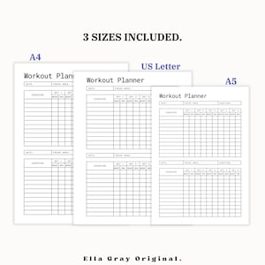 Workout Planner Editable PDF, Printable Fitness Tracker, Home Workout ...