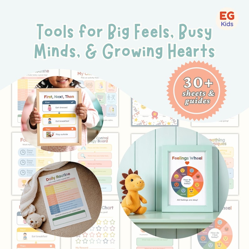 Children ADHD Tools, Kid Routine Charts, Self-regulation Printables ...