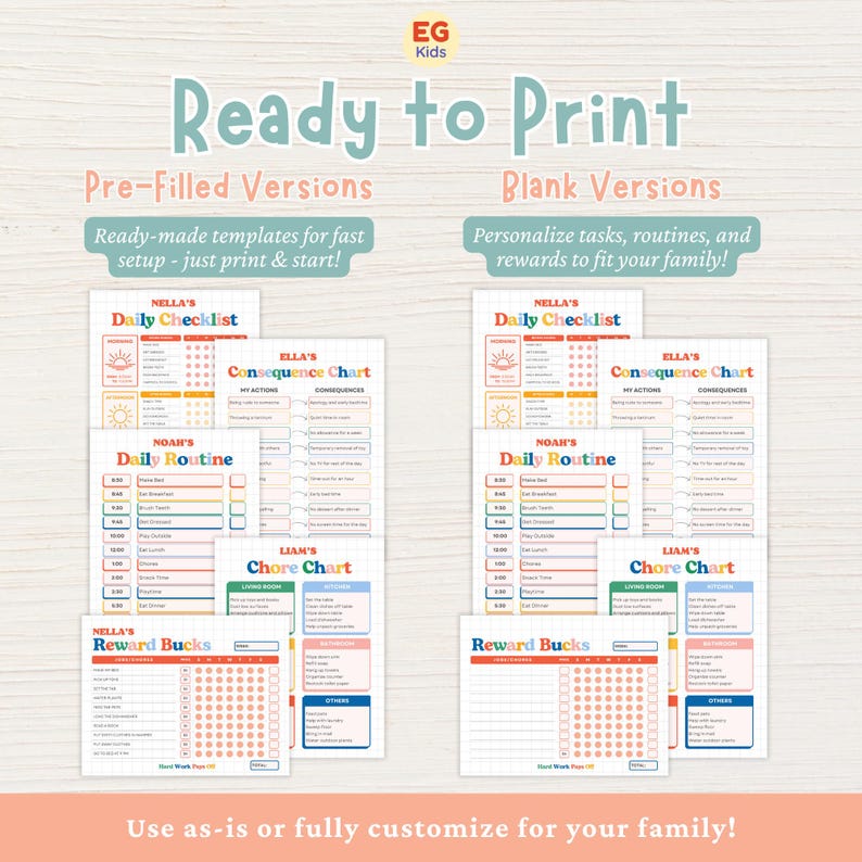 Children Executive Function Bundle, Behavior Rewards Chart, Daily ...