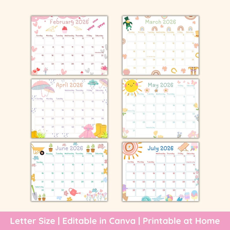 2025 2026 School Year Calendar Printable, Classroom August to July ...