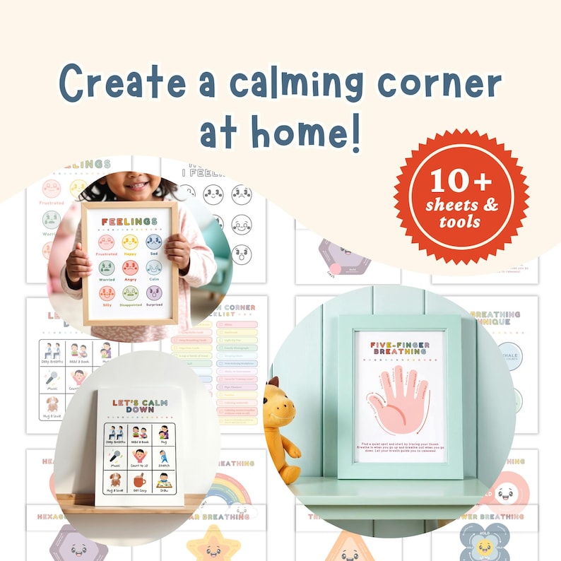 Children Calm Down Toolkit, Kids ADHD Printables, Emotional Regulation ...