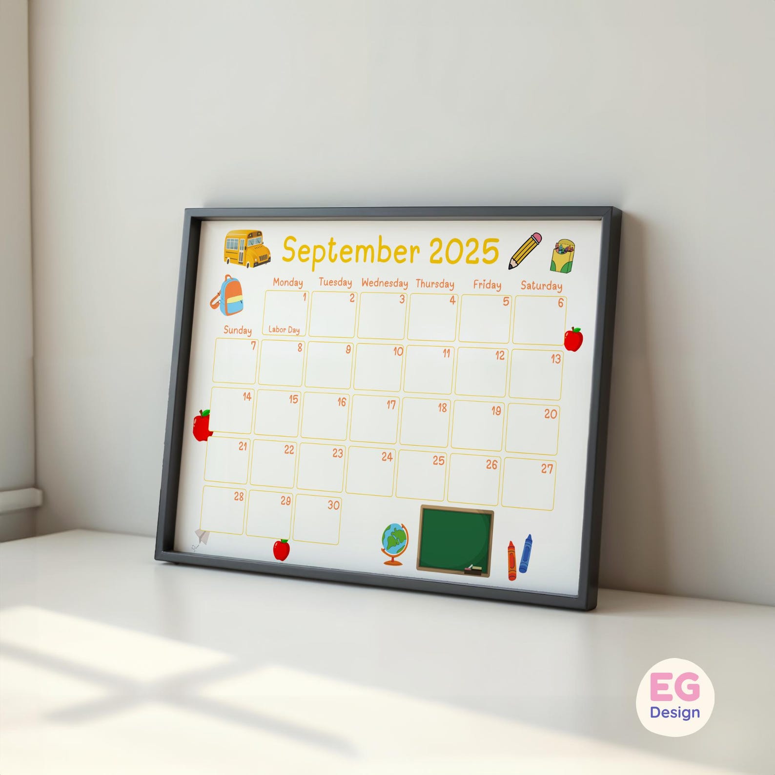 School Year Calendar, 2025 2026 Monthly School Planner, Editable ...