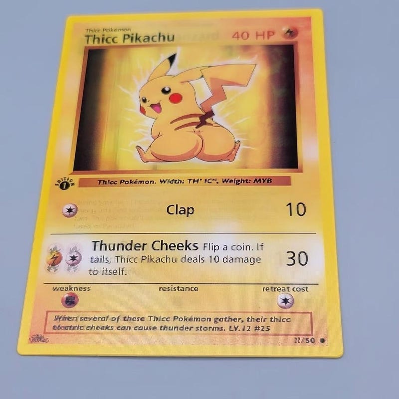 Thicc Pikachu - Etsy