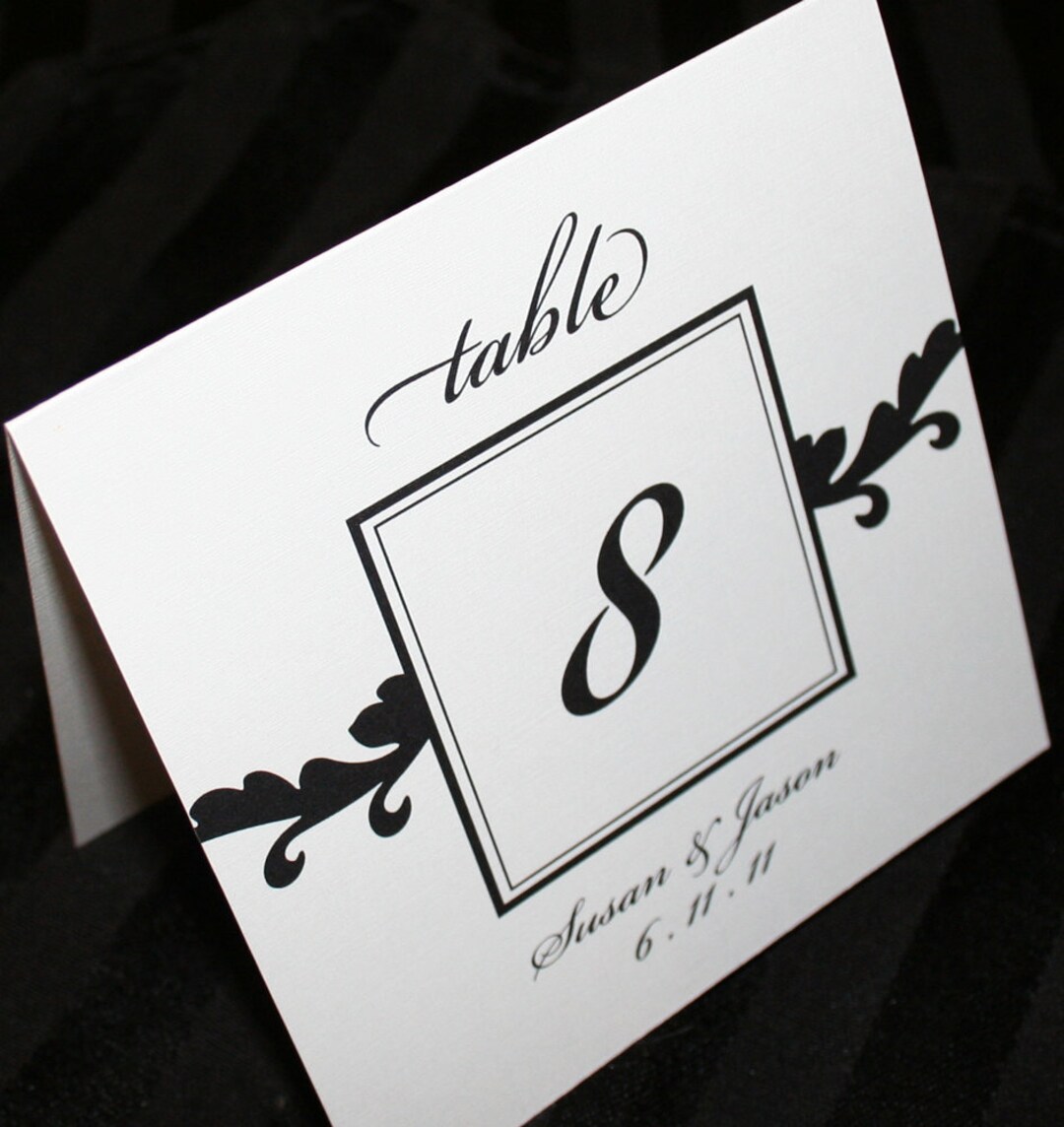 Table Numbers for Wedding or Event - Script Table Numbers, Elegant ...