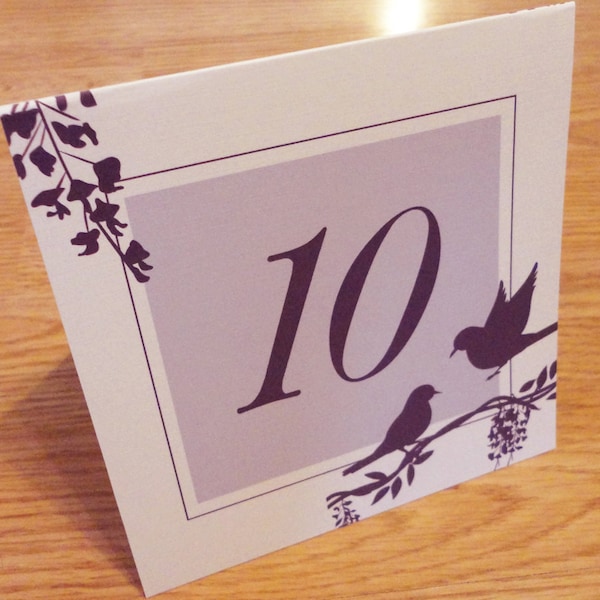 Bird Table Numbers - Etsy