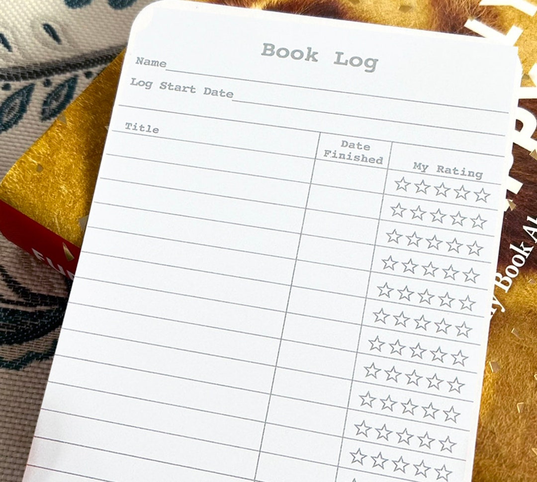 Vintage-inspired Reading Log Bookmark - PACK OF 4 - Etsy