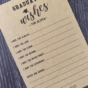 Graduation Party Cards Graduation Wishes Cards Advice Cards - Etsy