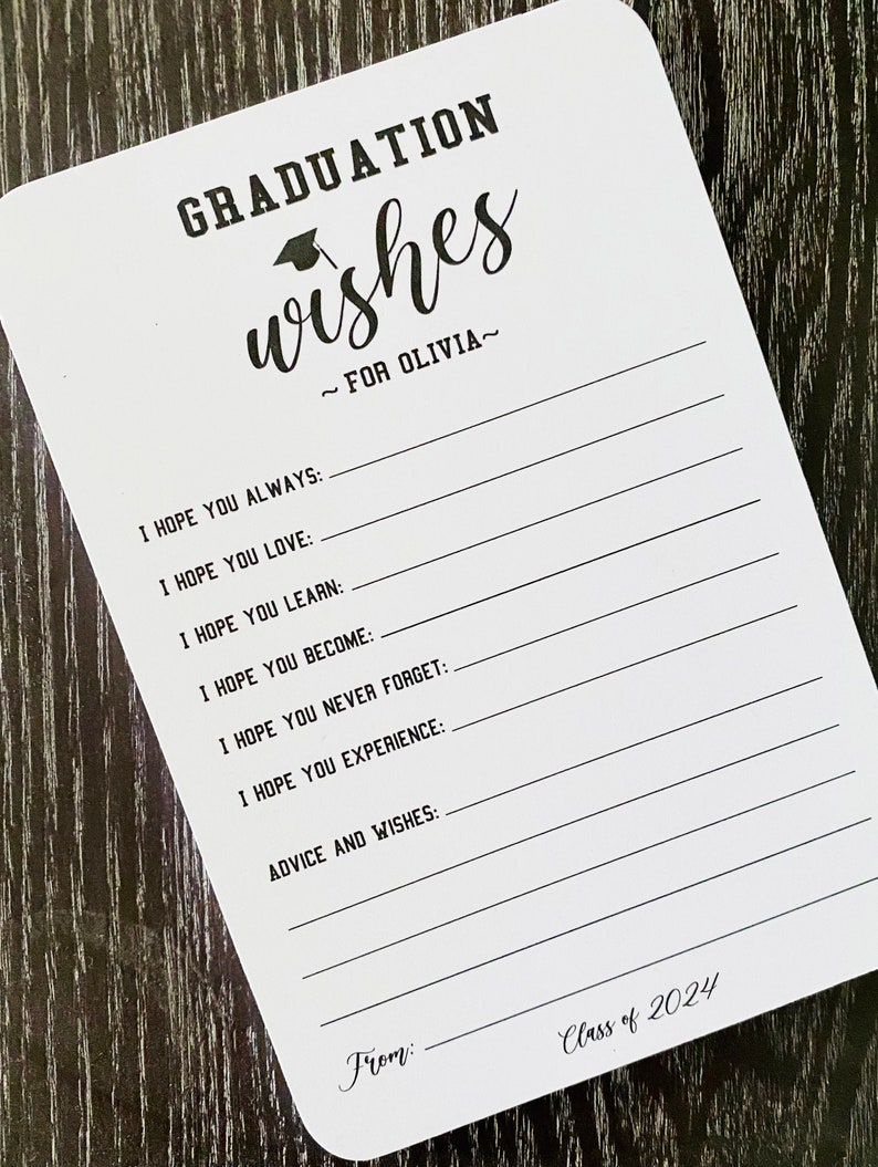 Graduation Party Cards, Graduation Wishes Cards, Advice Cards, Class of ...