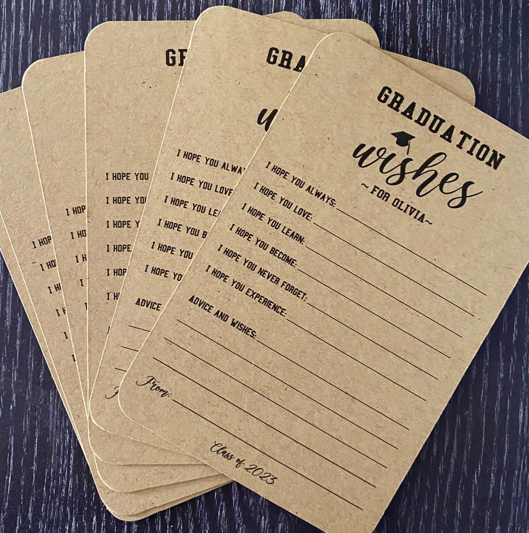 Graduation Party Cards Graduation Wishes Cards Advice Cards - Etsy