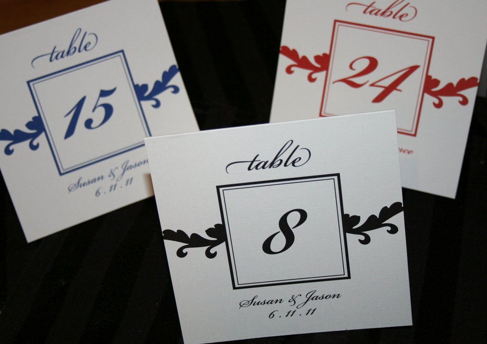 Table Numbers for Wedding or Event Script Table Numbers | Etsy