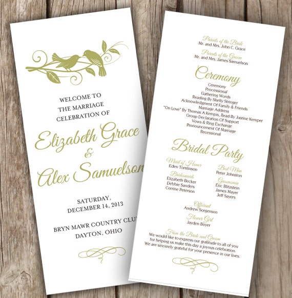 Wedding Acknowledgement Sample